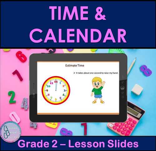 Time and Calendar | PowerPoint Lesson Slides for 2nd Grade