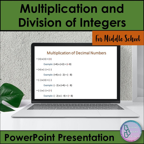 Multiplication and Division of Integers PowerPoint Presentation Lesson ...