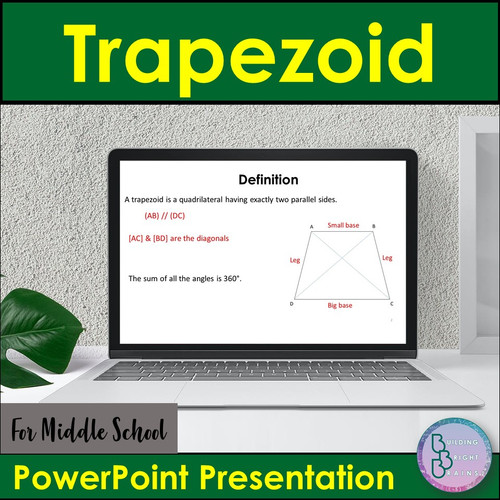 Trapezoid PowerPoint Presentation Lesson Middle School Geometry