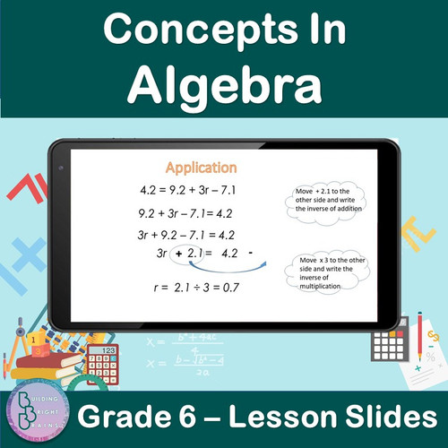 Concepts In Algebra | 6th Grade PowerPoint Lesson Slides | Algebraic ...