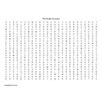 The Poultry Industry Word Search for an Animal Science Course - Amped ...