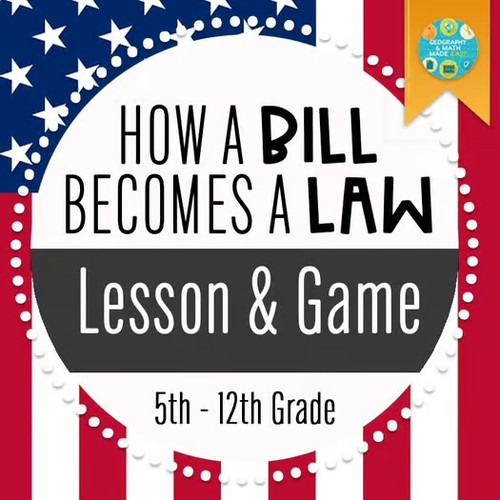 Geography and United States Government: How A Bill Becomes A Law Lesson ...