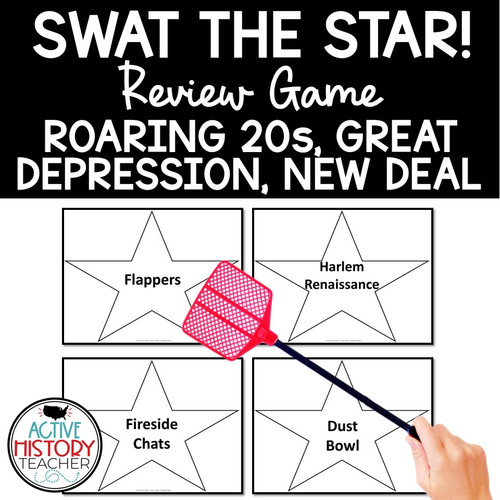 Roaring 20s Great Depression New Deal Review Game Swat the Star EOC ...