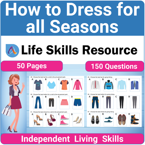 Essential Life Skills Activity - Dressing for Spring, Summer, Fall, and ...