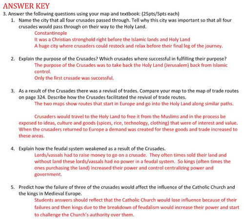 The Crusades: Mapping Activity - Amped Up Learning