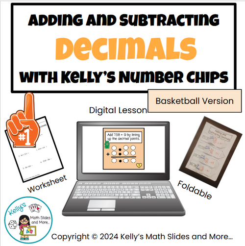 Adding and Subtracting Decimals - Digital and Printable - Basketball ...