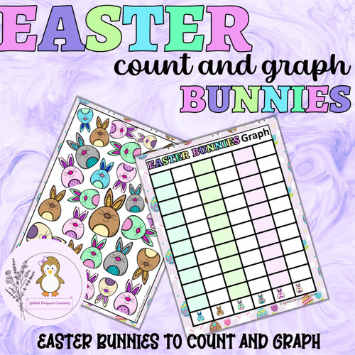 Easter Bunnies Math I Spy Worksheets Count and Graph for Early Education