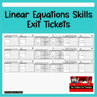 linear-equations-slope-exit-tickets-algebra-formative-assessments