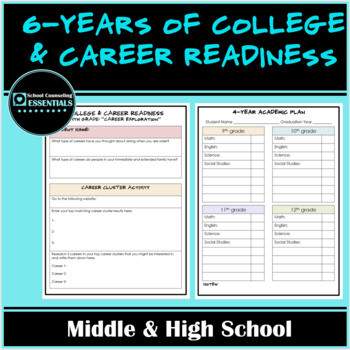 6-years of College & Career Readiness Activities- includes Google ...