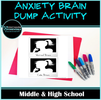 Anxiety Worry Worksheets- Worried Brain, Calm Brain Activity- PDF ...