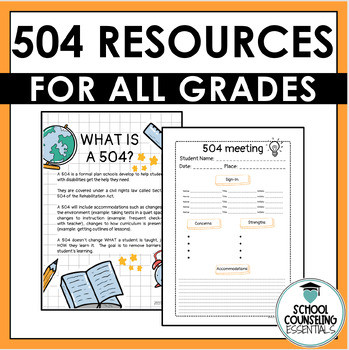 504 IEP Accommodations Modifications Case Manager 10 Page Bundle