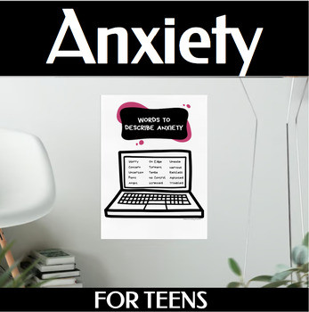 Free Anxiety Handout Poster - Words to Describe Anxiety
