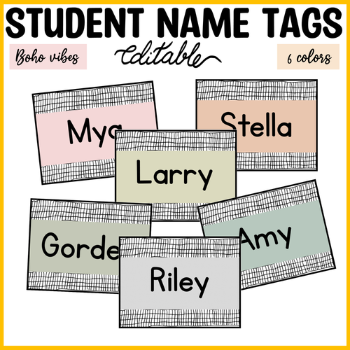 Printable Student Name Labels, Editable Classroom Labels, Book Bin Labels