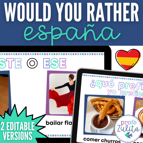 Spanish This or That Game - España Culture Would You Rather? Game ...
