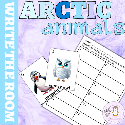 Arctic Animals Write the Room Kindergarten