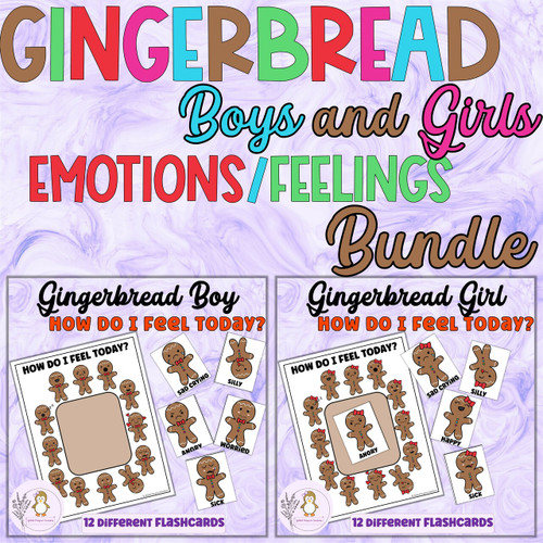 How Do I Feel Today Gingerbread BOY/GIRL Bundle Emotions Feelings ...