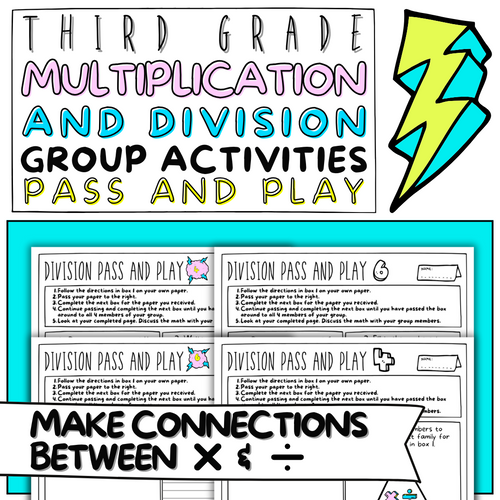 3rd Grade Multiplication and Division Group Pass and Play Activities