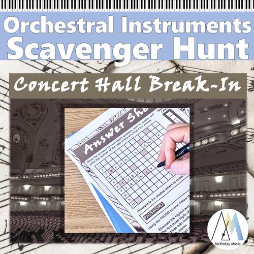Orchestra Instruments Scavenger Hunt Game for Middle School Music ...