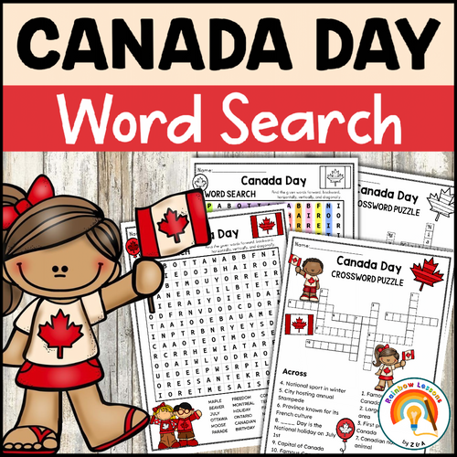 Canada Day Word Search Puzzle | Canada Day Activities | Canada Day Fun ...