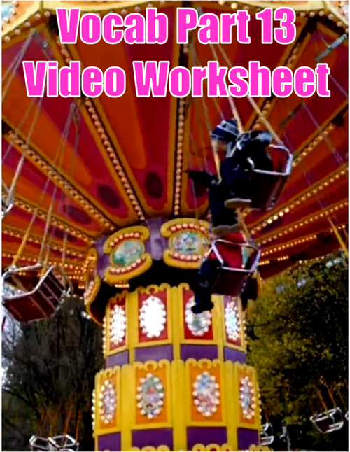Vocabulary Builder Part 13 Video sheet, Google Forms, Canvas & more V2