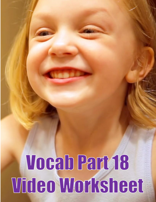 Vocabulary Builder Part 18 Video sheet, Google Forms, Canvas & more V2