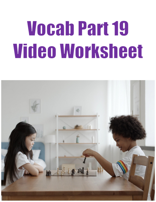 Vocabulary Builder Part 19 Video sheet, Google Forms, Canvas & more V2