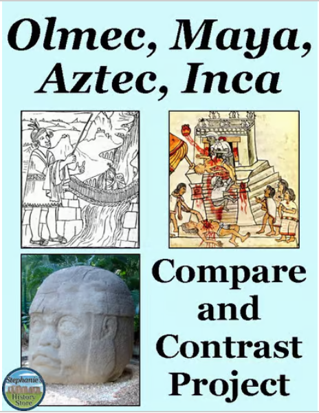 Olmec Maya Aztec Inca Compare and Contrast Project