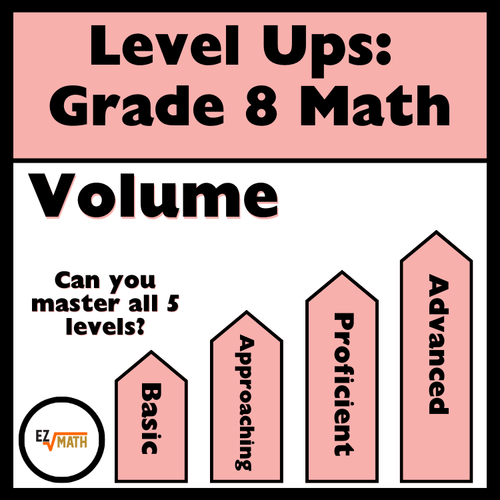 Level Ups: Volume of Cylinders, Cones, & Spheres Review Activity 8th ...