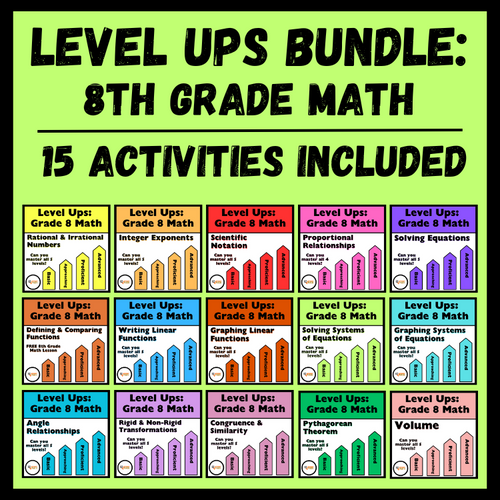 Level Ups Mega Bundle: 8th Grade Math