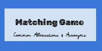 Medical Matching Game