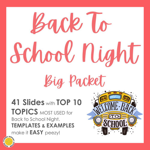 Ultimate Back-to-School Night Packet: Parent & Student Resources, Study ...