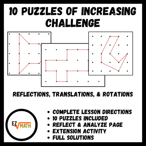 Find The Shape Twins: 8th Grade Congruence & Transformation Puzzle Activity