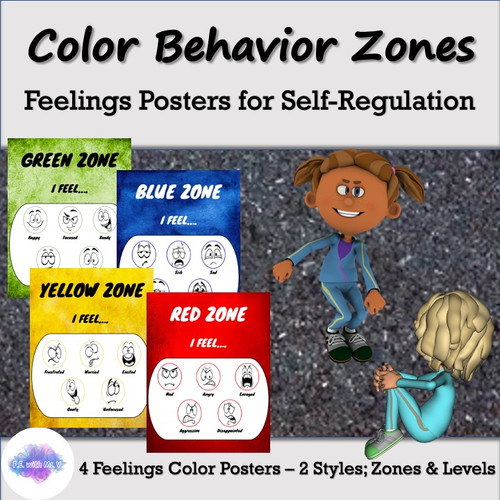 Color Behavior Zones, Feelings Posters for Self Regulation