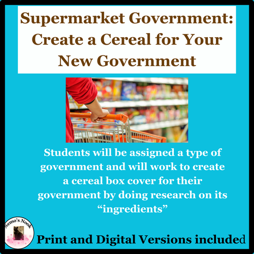 Supermarket Government: Create a Cereal For A New Colonial Government