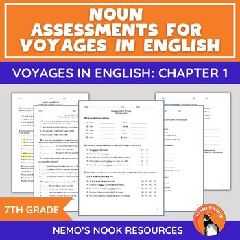 Grammar: Noun Assessment to go with Chapter 1 in Voyages In English ...