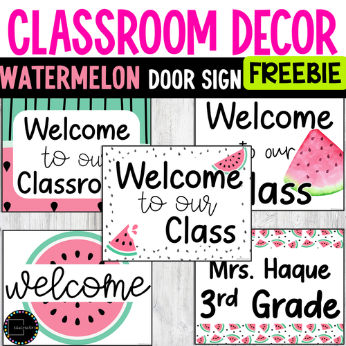 Watermelon Door Sign