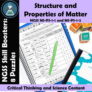 Properties and Structure of Matter Review Puzzles NGSS MS-PS-1 ...
