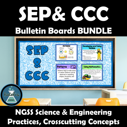 NGSS CCC SEP Crosscutting Concepts Science Engineering Practices Posters Bundle - Amped Up Learning