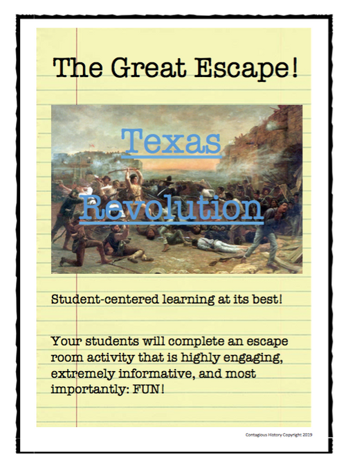 The Great Escape: The Texas Revolution - Amped Up Learning