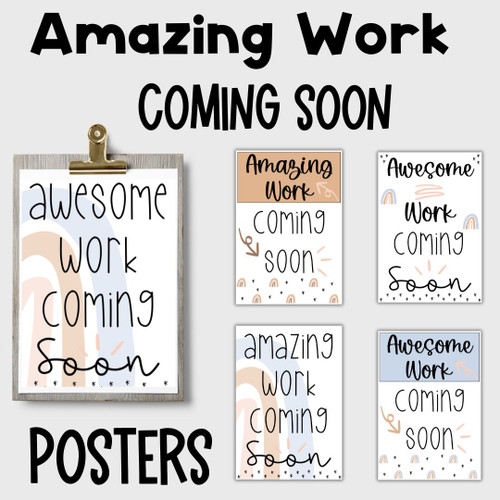 Amazing Work Coming Soon - Awesome Work Coming Soon Boho Posters ...