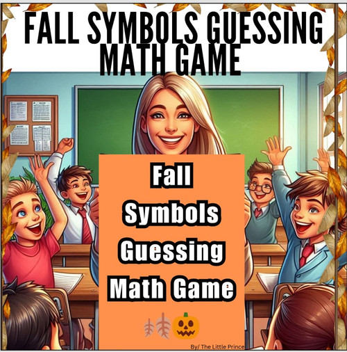 Fall Symbols Guessing Math Game Classroom Math Activity for elementary ...