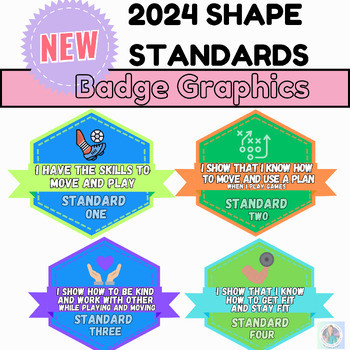 New SHAPE National Standard Badges - Amped Up Learning
