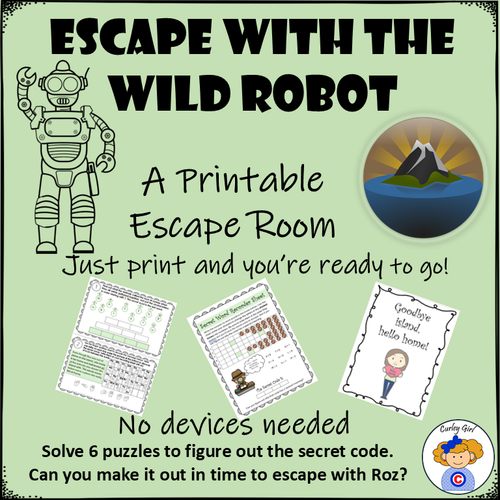 Escape with the Wild Robot Printable Escape Room