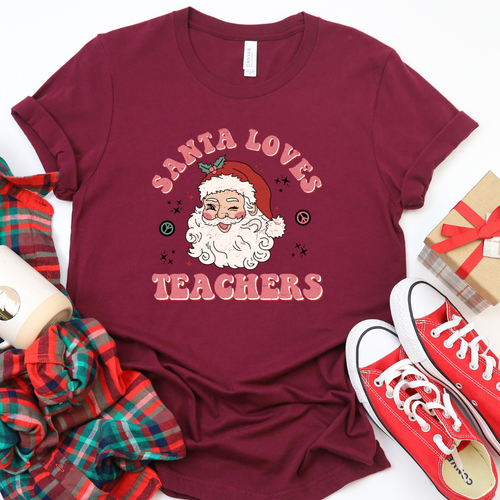 Santa Loves Teachers T-Shirt