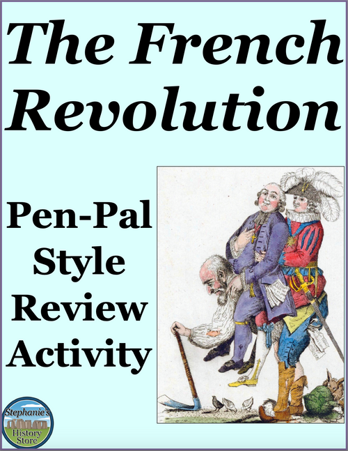 French Revolution RAFT Unit Review Writing Activity