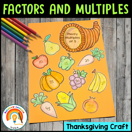 Thanksgiving Math Craftivity | Factors and Multiples Game ...