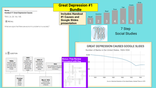 Great Depression Bundle (Handouts 1-4 and Presentations) - Amped Up ...
