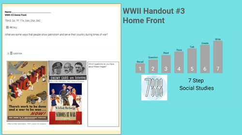 WWII Handout #3 Home Front - Amped Up Learning