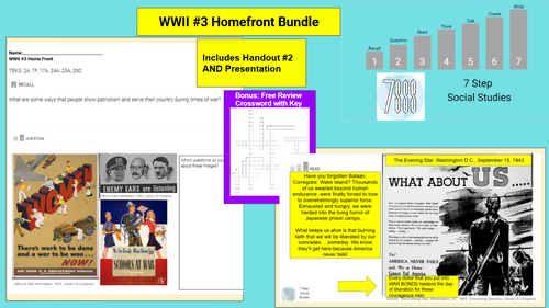 WWII Handout #3 Home Front Bundle - Amped Up Learning