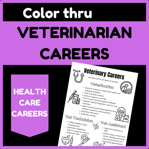 Color thru Veterinarian Careers - Amped Up Learning